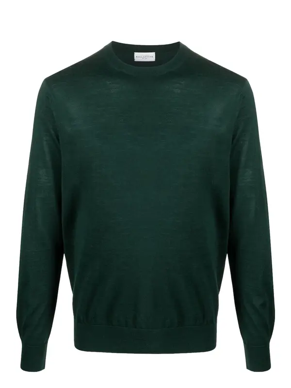 BALLANTYNE Crew-neck Wool Jumper - Green