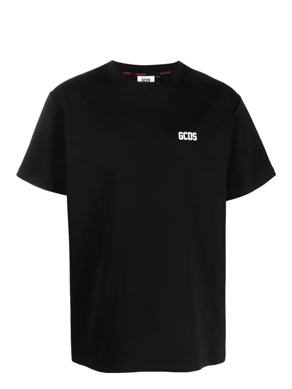 Gcds Logo-print Cotton T-shirt - Black