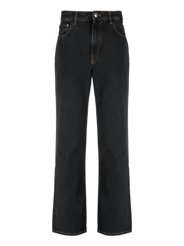 Gcds Rhinestone-embellished Straight Jeans - Black