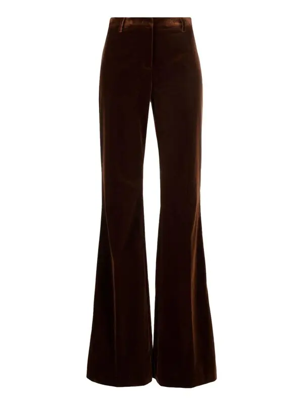 Etro Velvet Flared Trousers - Brown