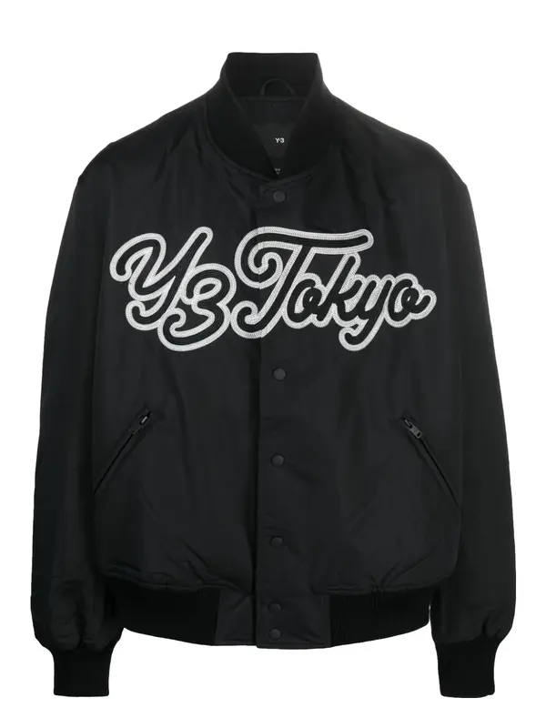 Y3 Team Logo-embroidered Jacket - Black
