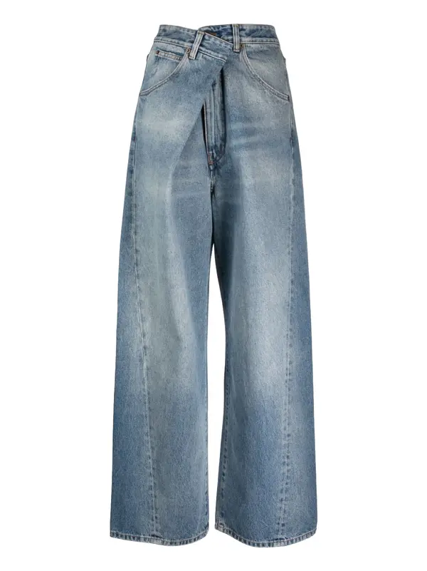 DARKPARK Ines Asymmetric Wide-leg Jeans - Blue