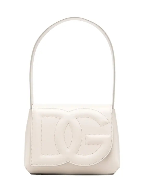 Dolce & Gabbana Dg Logo Leather Shoulder Bag - Neutrals