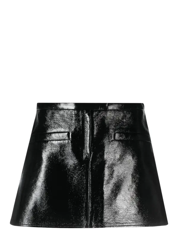 COURREGES Trapeze Vinyl Miniskirt - Black