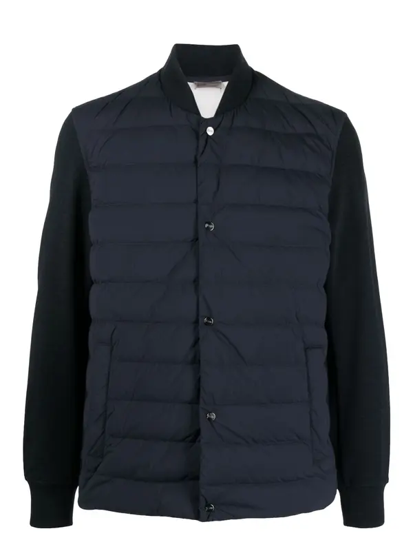 Herno Contrasting-sleeves Padded Jacket - Blue