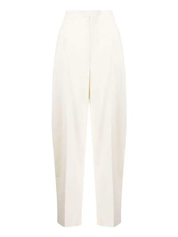 ANOUKI Wool-blend Wide-leg Trousers - White