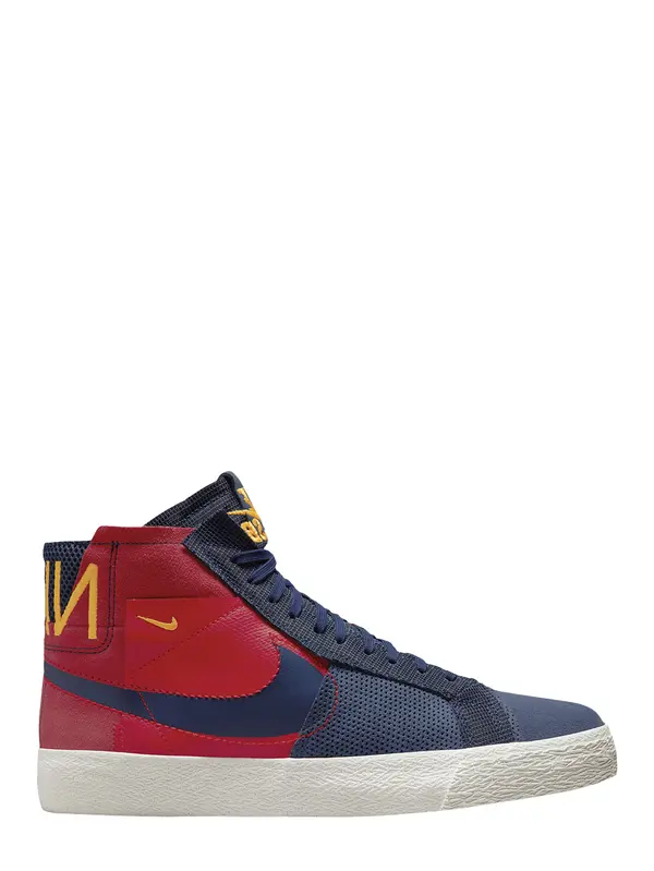 Nike Zoom Blazer Mid Premium Sb Deconstructed Barcelona Sneakers - Red