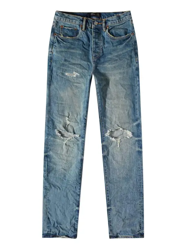 PURPLE BRAND Mid Rise Straight Jeans - Blue