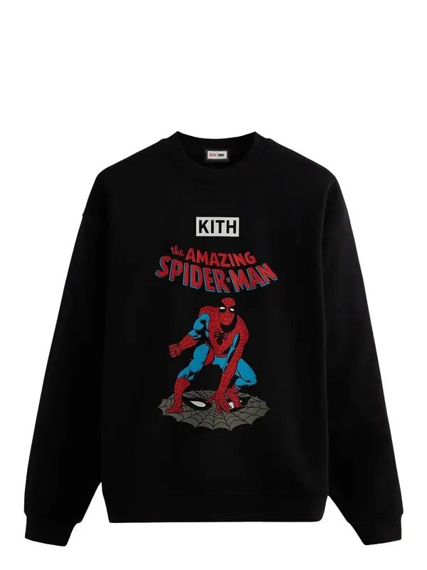 Kith For Spider-man Allies Vintage Crewneck - Black