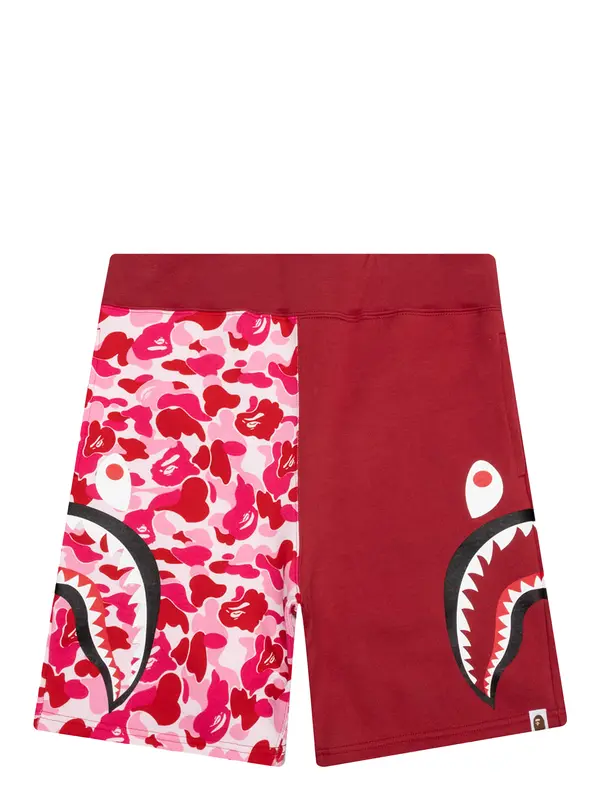 BAPE Abc Camo Side Shark Sweatshorts - Pink