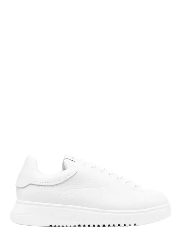 Emporio Armani Leather Low-top Sneakers - White