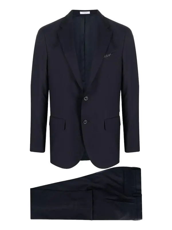 Boglioli Single-breasted Virgin-wool Suit - Blue