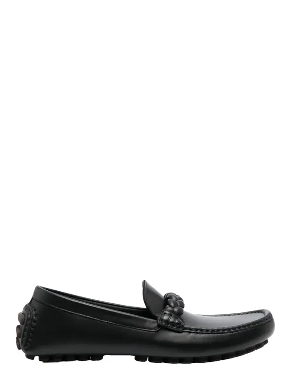GIANVITO ROSSI Monza Leather Loafers - Black