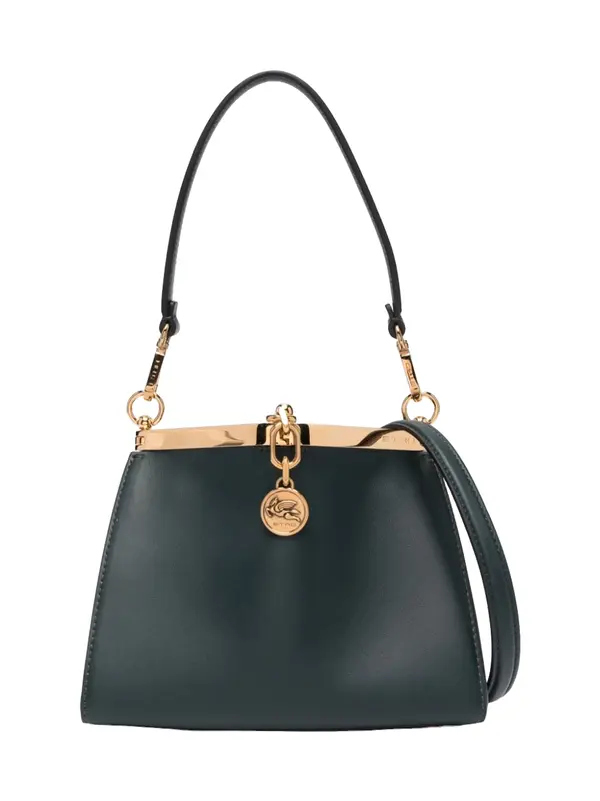 Etro Vela Leather Shoulder Bag - Green