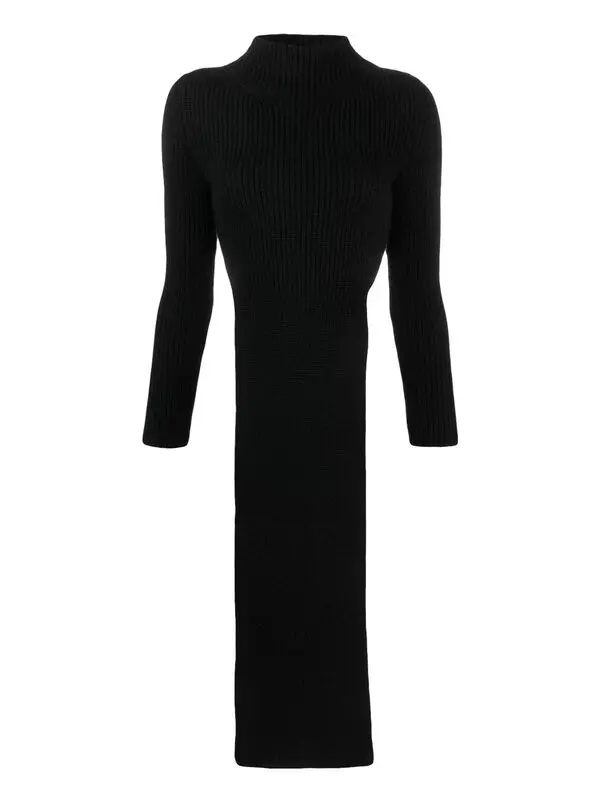 PATOU Cut-out Detail Wool Knitted Top - Black
