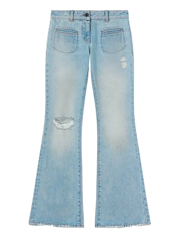 Palm Angels Low-rise Bootcut Jeans - Blue