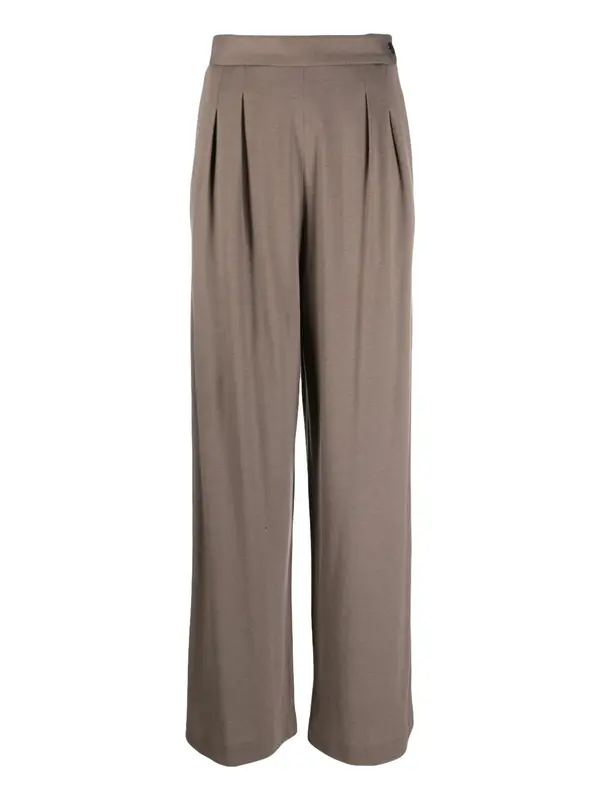 Fabiana Filippi Pleated Wool Trousers - Brown