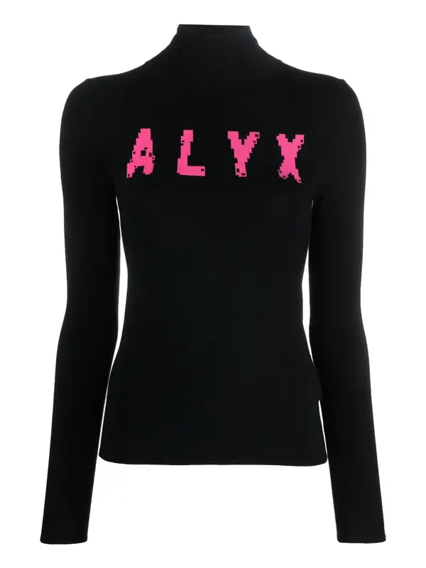 1017 Alyx 9sm Logo Intarsia-knit Jumper - Black