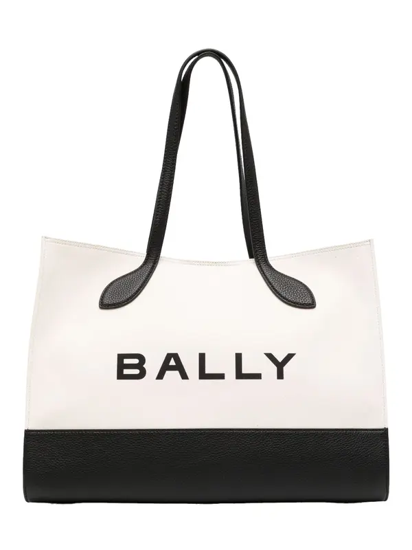 Bally Bar Logo-print Tote Bag - White