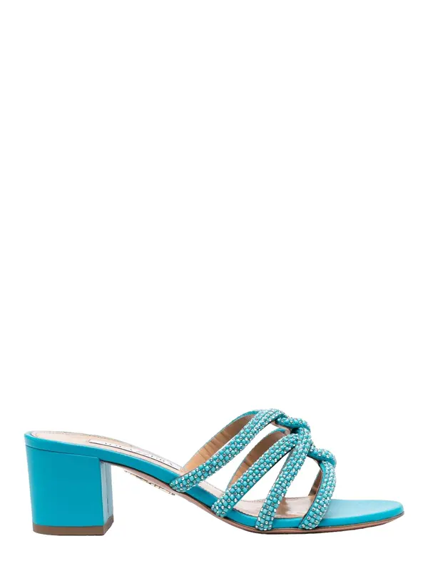 AQUAZZURA 60mm Crystal-embellished Sandals - Blue