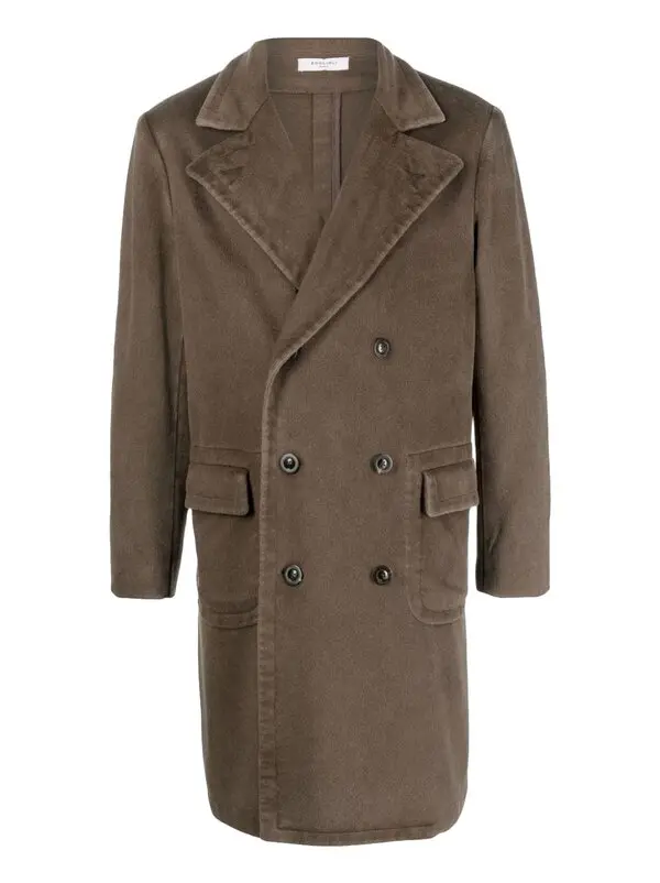 Boglioli Double-breasted Cashmere Coat - Brown