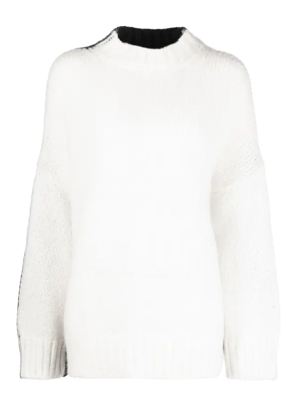 JW Anderson Colour-block Crew-neck Jumper - White