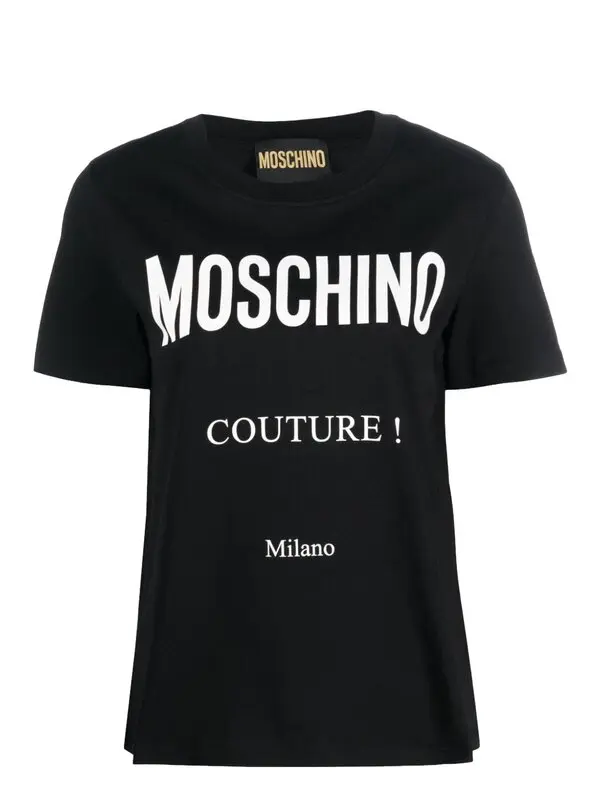 Moschino Logo-print Cotton T-shirt - Black