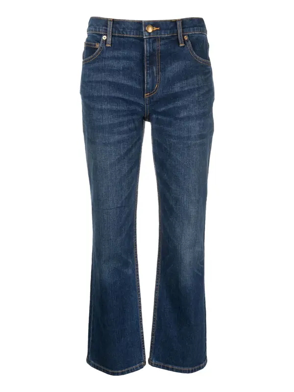 Tory Burch Cropped Flared Jeans - Blue