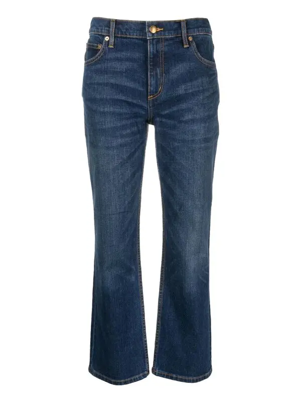 Tory Burch Cropped Flared Jeans - Blue