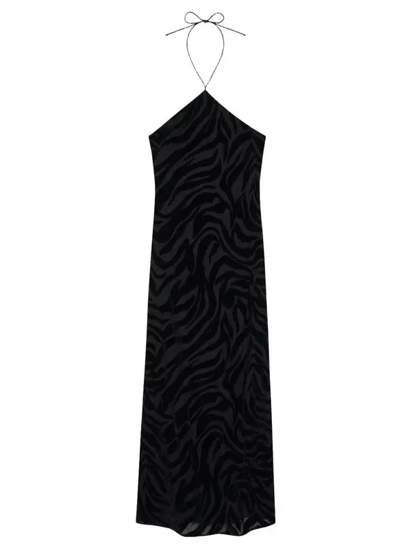 ANINE BING Leanne Halterneck Maxi Dress - Black