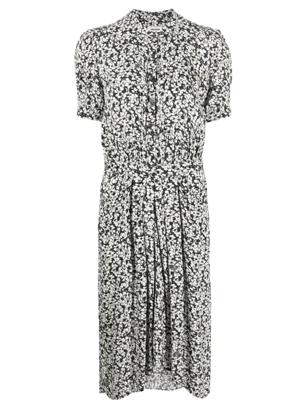 Zadig&Voltaire Rima Floral-print Midi Dress - Blue