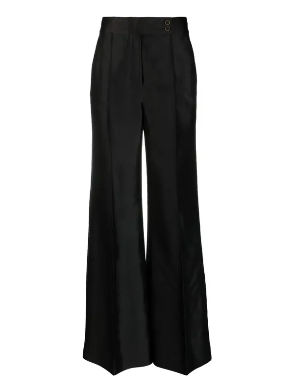 Zimmermann Wool-blend Wide-leg Trousers - Black