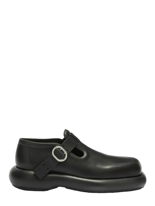 JIL SANDER Leather Loafers - Black