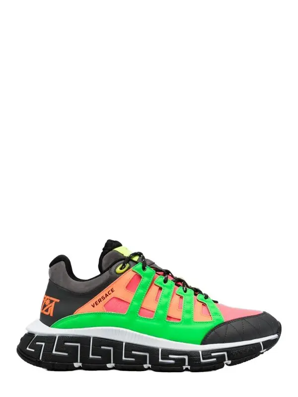 Versace Trigreca Panelled Sneakers - Grey