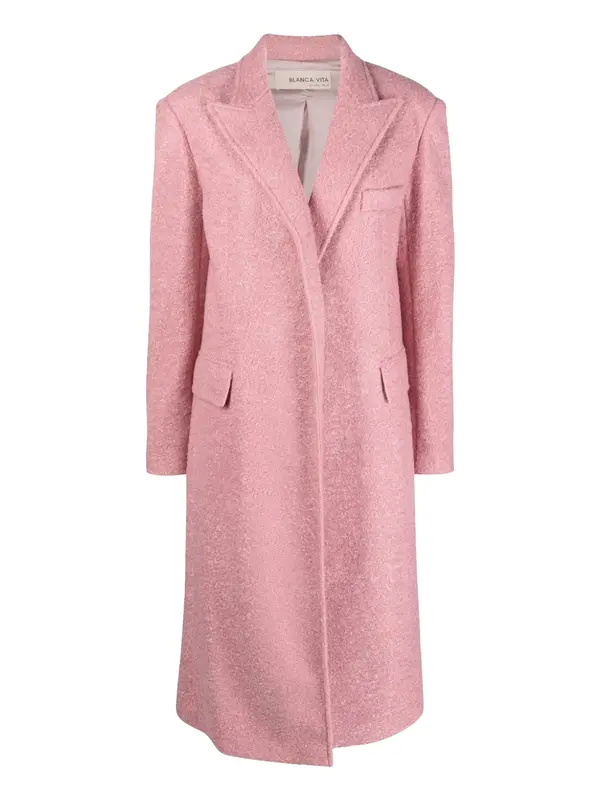 BLANCA VITA Camelia Felted Long Coat - Pink