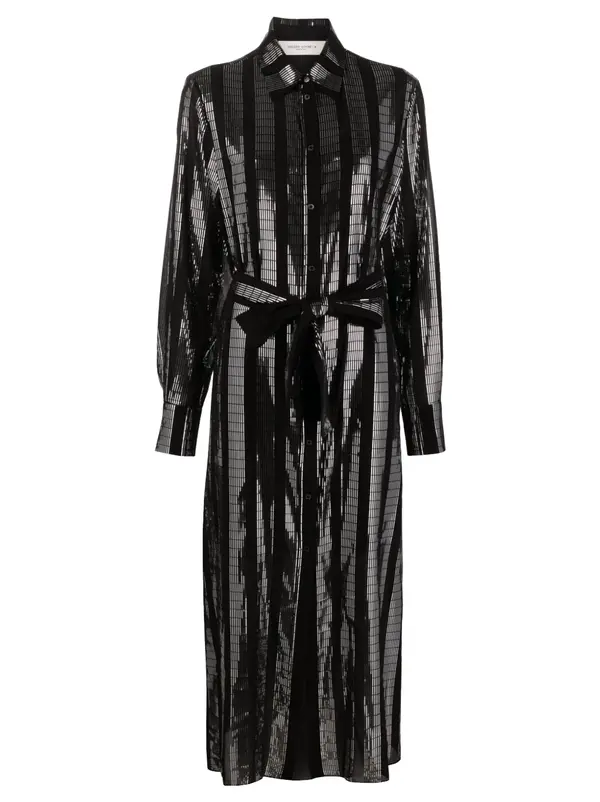 GOLDEN GOOSE Chemisier Dana Midi Dress - Black