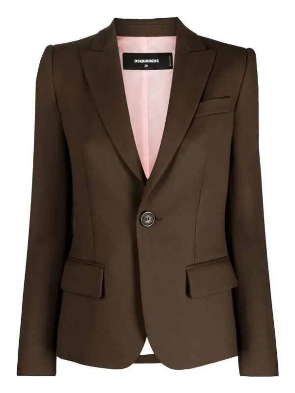 Dsquared2 Single-breasted Blazer - Brown