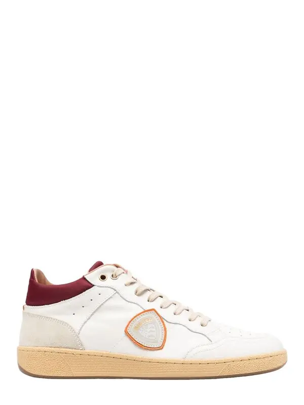 BLAUER. Logo-patch Lace-up Sneakers - White