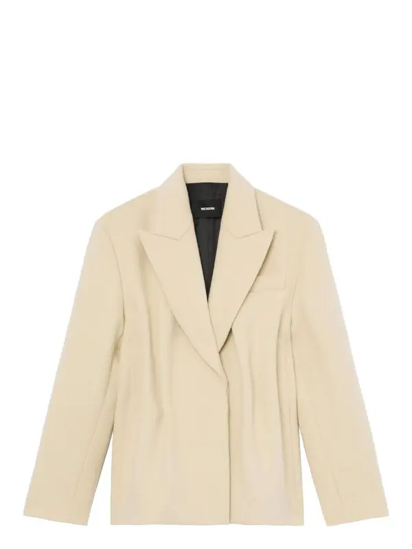 We11Done Single-breasted Knitted Blazer - Neutrals