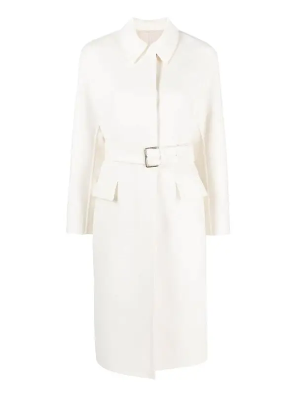 Brunello Cucinelli Single-breasted Belted Coat - Neutrals
