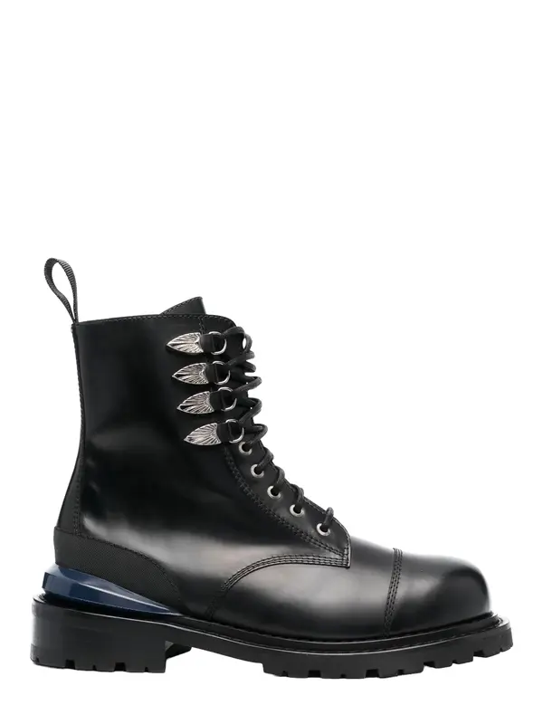 TOGA VIRILIS Lace-up Ankle Leather Boots - Black
