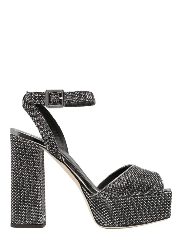 GIUSEPPE ZANOTTI 120mm Metallic Leather Sandals - Silver