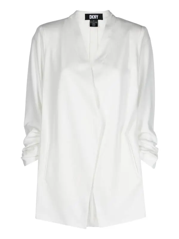Dkny V-neck Long-sleeve Blazer - White