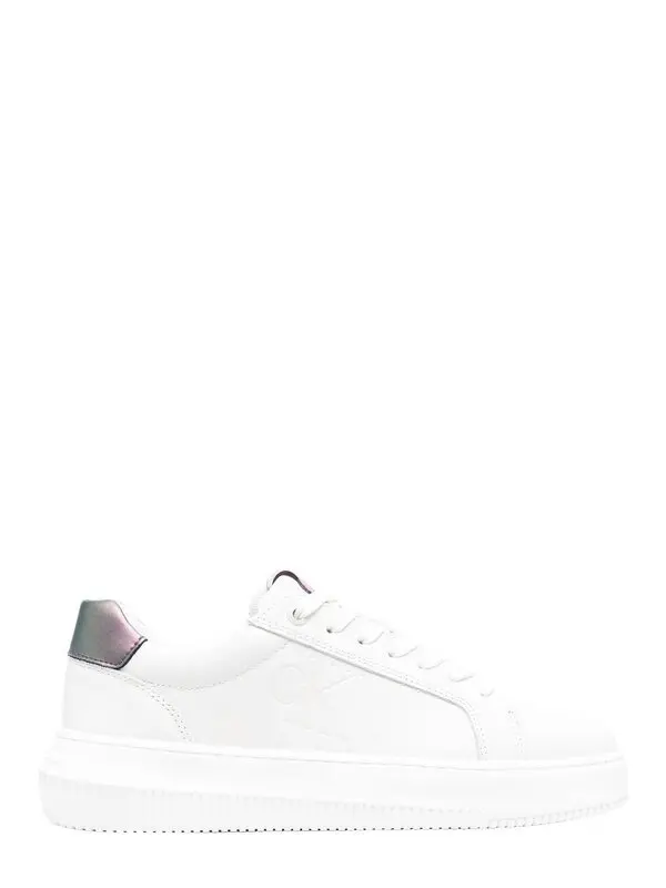 Calvin Klein Iridescent-effect Low-top Sneakers - White