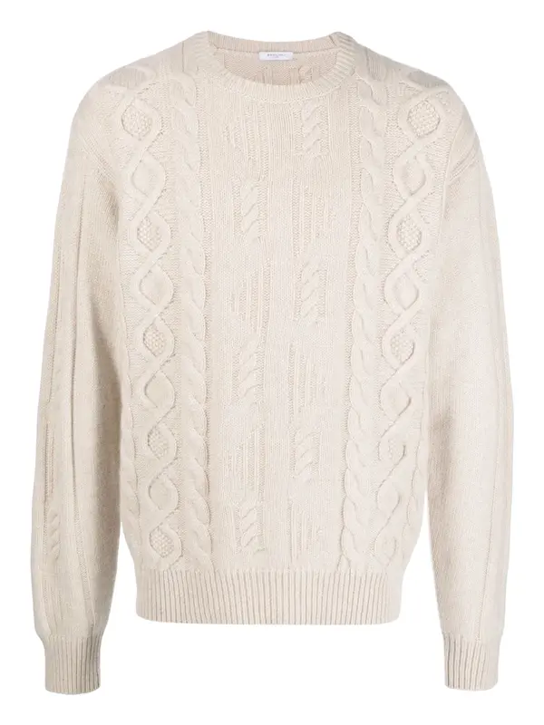 Boglioli Cable-knit Cashmere Jumper - Neutrals