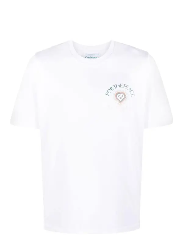 Casablanca For The Peace Cotton T-shirt - White