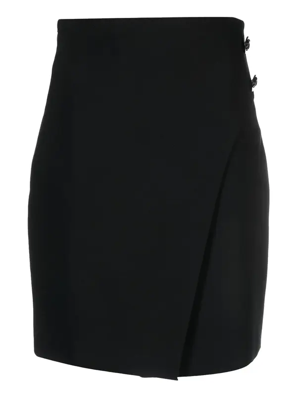 GENNY High-waisted A-line Mini Skirt - Black