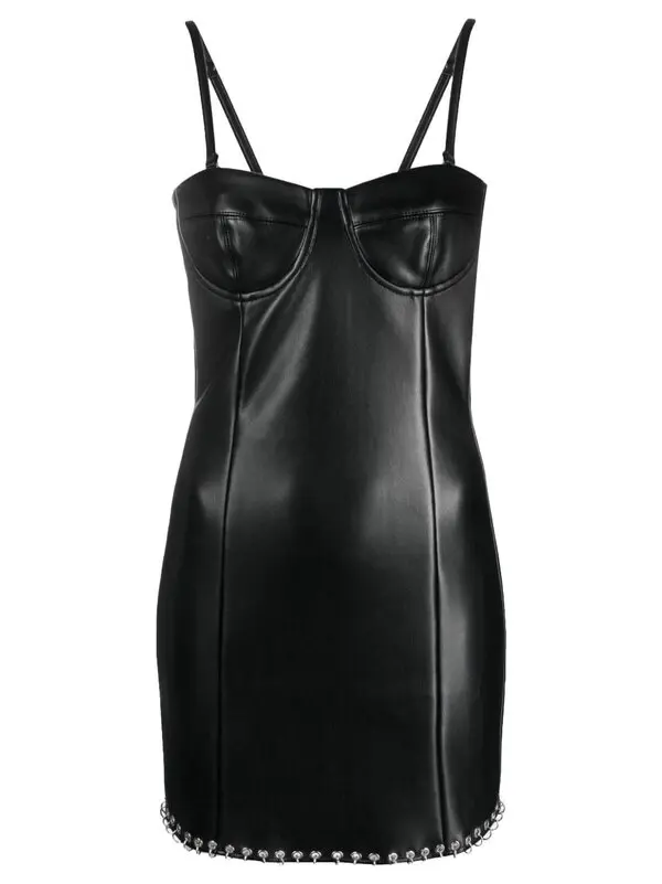Patrizia Pepe Ring-detailing Mini Dress - Black