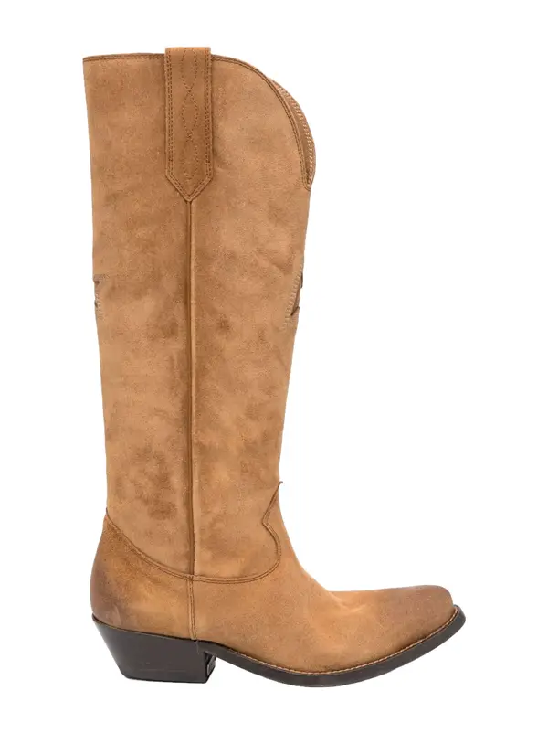 GOLDEN GOOSE Suede Western Boots - Brown