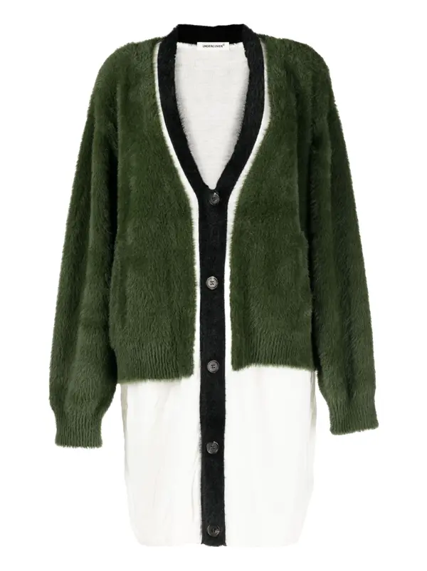 UNDERCOVERISM Layered V-neck Cardigan - Green